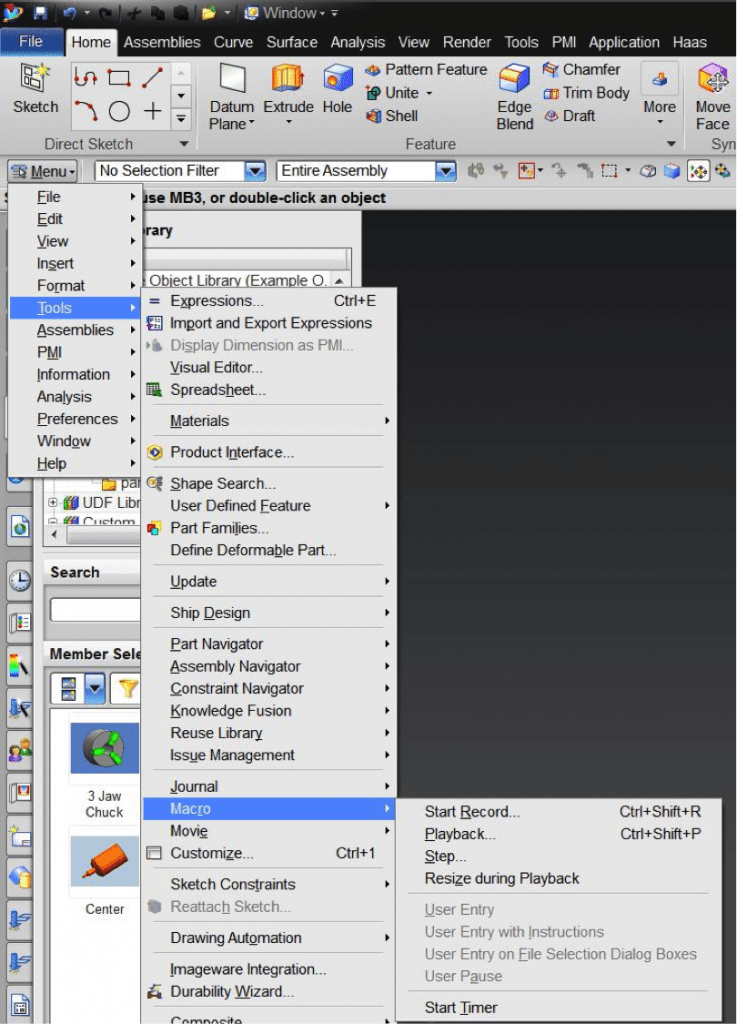Creating Macros for Customization in NX | Swoosh Technologies