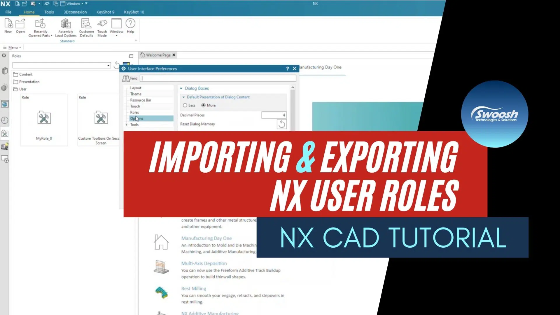 How To Import and Export NX User Roles | NX CAD Tutorial